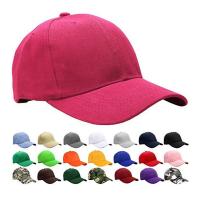 China Blank Baseball Cap Adjustable Back Strap Cotton Plain Hat 54-60cm Unisex for Men Women for sale
