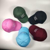 China Custom Embroidered Logo Dad Hat Built In Sweatband Adjustable Metal Buckle Closure 6 Panel Baseball Cap for sale