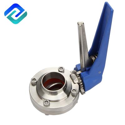 China 3 Inch Ss 304 Butterfly Valve Low Pressure Din40 Food Grade Dn10 Rjt for sale