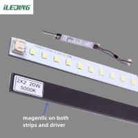 China PC Material 46W 1-10V Dimming LED Magnetic Linear Retrofit Kit for Troffer 2FT 4FT for sale