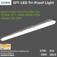 China IP66 IK10 5FT 55W Tri-Proof Low Bay LED Vapor Tight Light Fixture 220-240V for sale