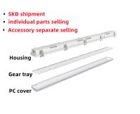 China 2FT 25W LED Vapor Tight Light PC Cover 120-277V Dimmable Industrial for sale