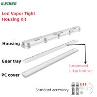 China 4FT 60W LED Vapor Tight Light Housing Kit SKD ETL DLC Premium 140lm/W for sale
