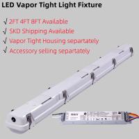 China 4FT 60W LED Vapor Tight Light Housing Kit SKD ETL DLC Premium 140lm/W for sale