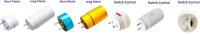 China Plastic End Cap Glass T8 LED Tube 18W 1200mm IP66 125lm/W High Efficiency for sale