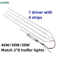 China 120-277V 120-347V 80 CRI Adjustable 3 CCT LED Linear Retrofit Kit with Motion Sensor for sale