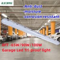 China 347V Linear LED Vapor Tight Tri Proof Light Fixture 2FT 4FT 8FT IP66 IK10 90W for sale