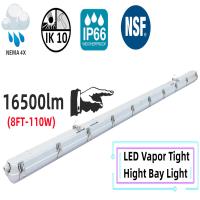 China 8FT 110W LED Vapor Tight Tri Proof Light IP66 NEMA 4X PC Material for Farm Car Washing for sale