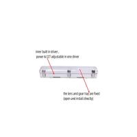 China DLC IP66 4FT 46W LED Vapor Tight Light Fixture Tri Proof Garage Industrial for sale