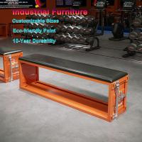 China Household Oil Drum Bench Creative Indoor Metal Bench Customized for sale