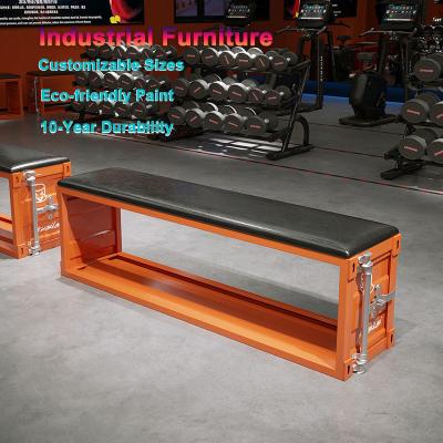 China Household Oil Drum Bench Creative Indoor Metal Bench Customized for sale