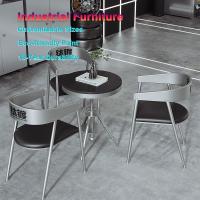 China Customizable Solid Metal Dining Table and Chair Set Rustic Industrial 4 Seats for sale
