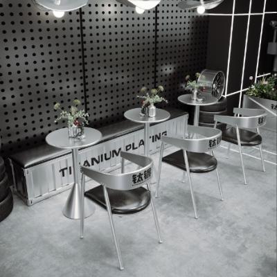 China Industrial Retro Booth Table Chair Set Customizable Iron Frame PU Leather 2 Seater for sale
