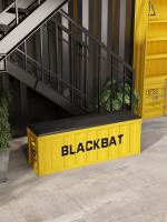 China Customized Shipping Container Bench Yellow Iron Storage Bench Durable With PU Leather Seat for sale