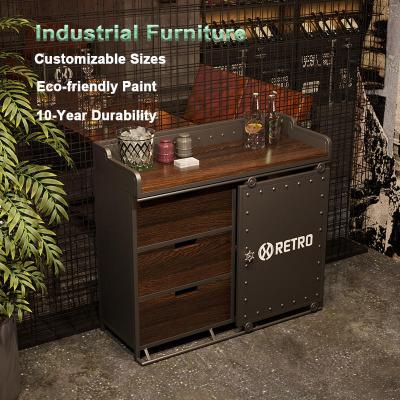 China Industrial Iron Frame Cutlery Storage Table 12 Color Options Customizable for Restaurant Hotel for sale