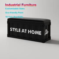 China Customizable Iron Frame PU Leather Shoe Changing Stool 2 Seat Commercial Bench for sale