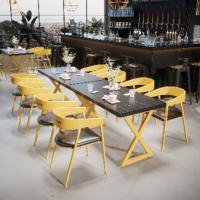 China Industrial Iron Cafe Table and Chair Set Durable Outdoor Dining Furniture Custom Sizes for sale