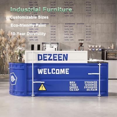 China Customized Industrial Style Reception Desk Outdoor Bar Reception Desk Functional for sale