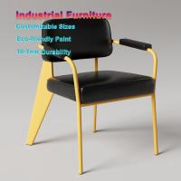 China Commercial Grade Ergonomic Dining Chair Iron Frame PU Leather 12 Colors Custom Logo for sale