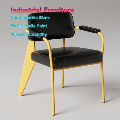 China Commercial Grade Ergonomic Dining Chair Iron Frame PU Leather 12 Colors Custom Logo for sale