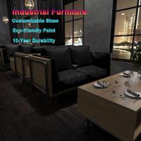 China Industrial Metal Bar Table Chair Set 2 Piece for Restaurant Coffee Shop Customizable for sale