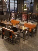 China Durable Iron Frame Metal Bar Booth with Premium PU Leather 12 Color Options Customizable for sale