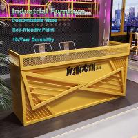 China Industrial Iron Container Reception Desk Customizable 12 Colors Multi-Purpose Bar Counter for sale