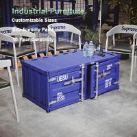 China Industrial Iron Coffee Table Storage Cabinet 100-140cm Customizable Living Room Furniture for sale