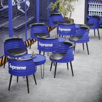 China Industrial Vintage Iron Art Sofa Set with PU Leather for Coffee Shop Outdoor Use 12 Colors for sale