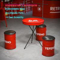 China Customizable Oil Drum Chair with Durable Iron Frame and Premium PU Leather for Industrial Bar Furniture for sale