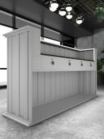 China Customized Color Durable Iron Frame Compact Design Front Desk for Commercial Use for sale