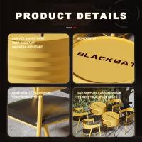 China Durable Iron Frame Oil Drum Table and Chair Set with Premium PU Leather Upholstery and Compact Design for sale
