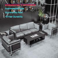 China Industrial Metal Booth Sofa Set with 1mm Iron Plate and High-Temperature Spray-Painted Finish in Customizable Colors for sale