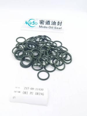 China Komatsu PU O-Ring 21T-09-11430 Standard Seal -30 to 260°C Green for sale