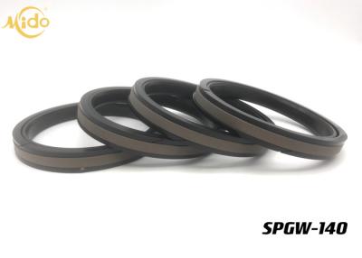 China SPGW 140 Single Acting Piston Seal 140×117×15.5mm PTFE NBR for Excavator Hydraulic Cylinders for sale