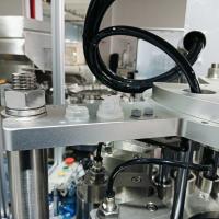 China Stainless Steel Euro Cap Assembly Machine For Plastic IV Infusion Bags And Bottles With Polished Surface for sale