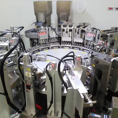 China Infusion Cap Assembly Machine made of stainless steel, good quality equipment, servo drive for stable performance for sale