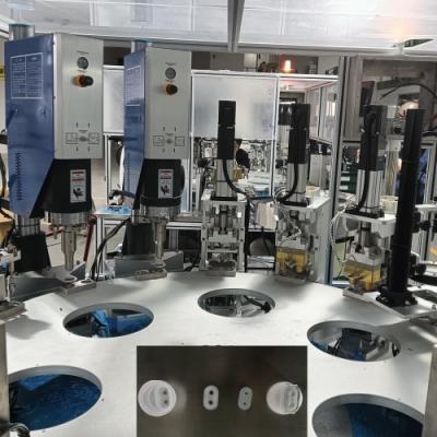 China Ultrasonic Welding Infusion Cap Assembly Machine With Active Force Servo Motor Or Cylinder for sale