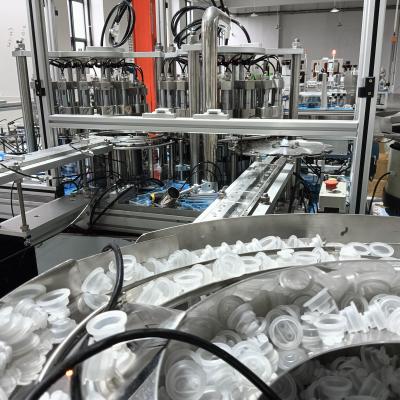 China Mechanical Double-folding Lid Automated Assembly Machine High Capacity Connected With Image Inspection Machine High Efficiency for sale