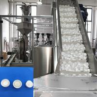 China Desiccant Cap Automatic Filling Machine Turntable Operation With Feeding Elevator Feeding Reduce Manual Dumping Efficiency Increase for sale