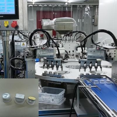 China Euro Cap Assembly Machine for Infusion Film Cover with PLC Control for sale