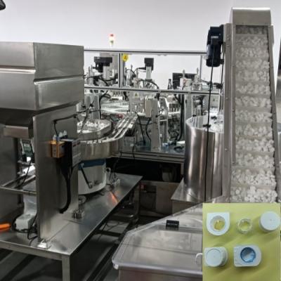 China Ten Cavities Automatic Detection Stainless Steel And Aluminium Alloy Heli Milk Cap Assembly Machine for sale