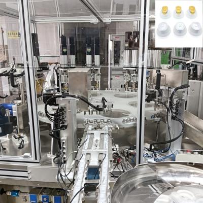 China Euro Cap Assembly Machine For Automatic Assembly Of Easy Peel Foil Caps For IV Infusion Soft Bags And Bottles for sale