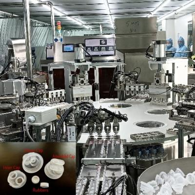 China Double Port Cap Assembly Machine for Medical Infusion Bottles for sale