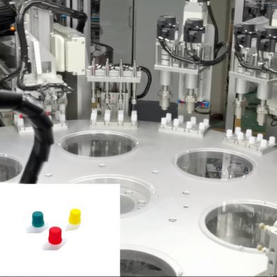 China Automatic Jelly Cap Assembly Machine with 100% Inspection Emergency Stop Button and Safety Sensors for Laundry Detergent Caps for sale