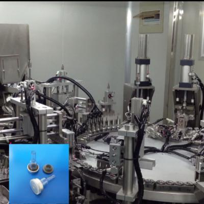 China Automated IV Bag Ports Assembly Machine with 8000-15000pcs/hr Output, 99% Qualified Rate, and Stainless Steel Construction for sale