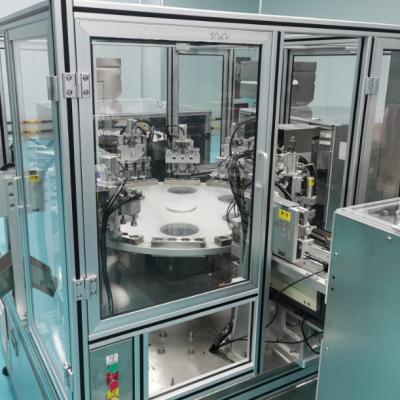 China PLC Controlled Desiccant Cap Assembly Machine with 99% Qualified Rate and Automated Silica Gel Filling for sale
