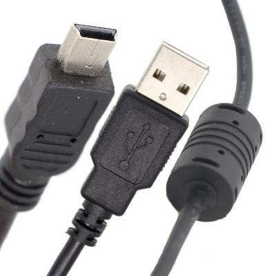 China 1.5m USB A To Mini B 5PIN USB 2.0 Data Charging OTG Cable with Ferrite for sale