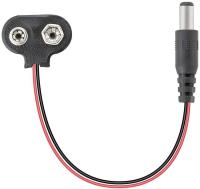 China 9V Battery Snap Clip Connector To DC Male 5.5mm/2.1mm Plug Power Cable for Battery Holders for sale