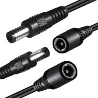 China CUSTOM 1m  Male to Female Male to Male  2.1x5.5 mm DC Power Extension Cable for sale